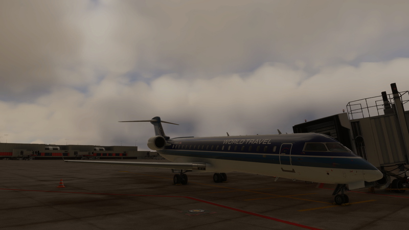 Aerosoft CRJ-550ER World Travel Airlines Livery (FSX/MSFS Modern Style ...