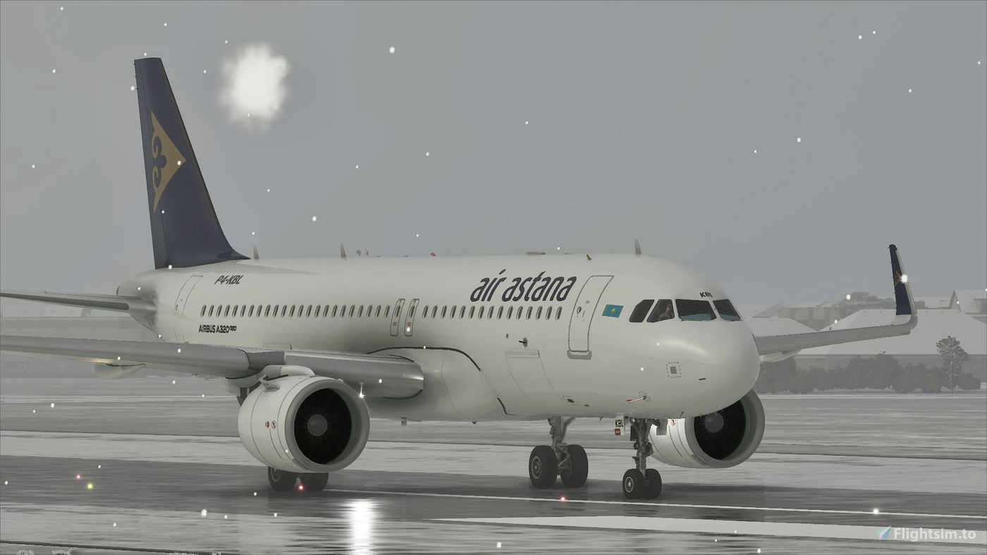 Air Astana livery of EI-KBL for Airbus A320neo for Microsoft Flight Simulator | MSFS