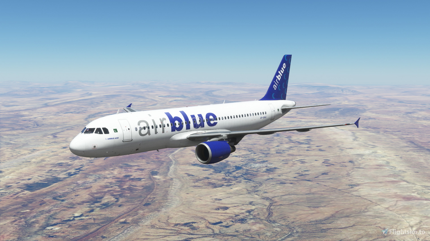 Air Blue A320ceo Livery Pack (8K) for Microsoft Flight Simulator | MSFS