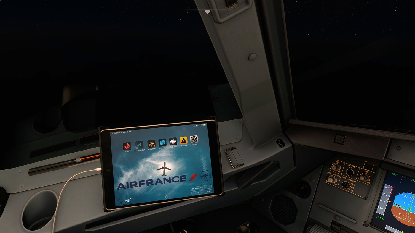 Air France sky theme EFB Wallpaper | Fenix A320 Block 2 for Microsoft ...