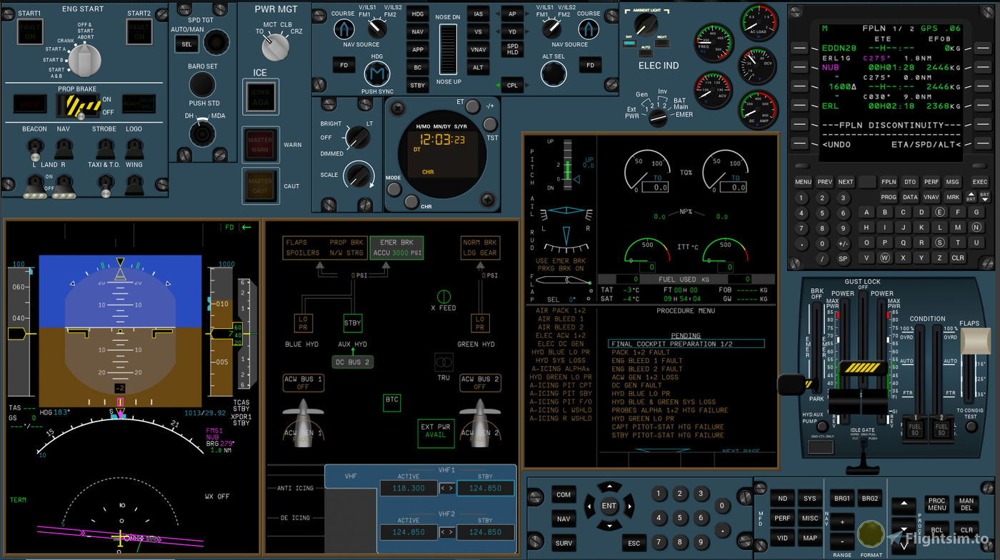 Air Manager instrument set for Asobo (Hans Hartmann) ATR 72/42-600 ...