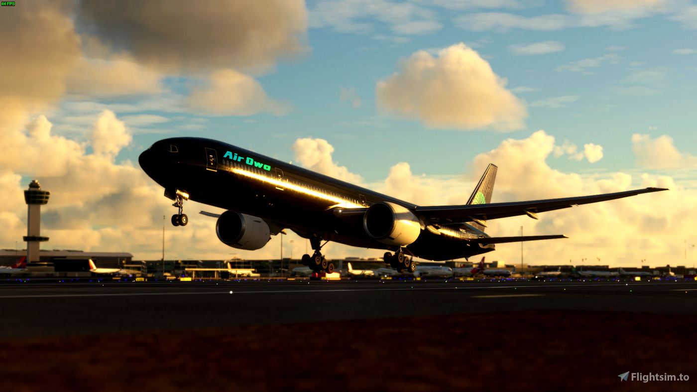 Air Owa ALL BLACK - PMDG 777-300ER for Microsoft Flight Simulator | MSFS