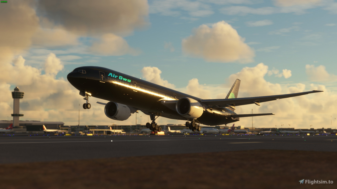 Air Owa ALL BLACK - PMDG 777-300ER for Microsoft Flight Simulator | MSFS