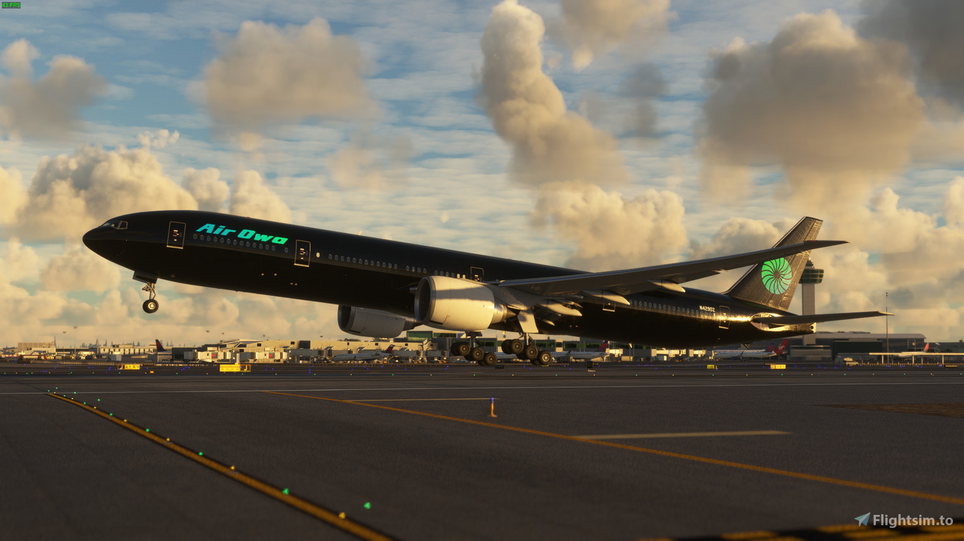 Air Owa ALL BLACK - PMDG 777-300ER para Microsoft Flight Simulator | MSFS