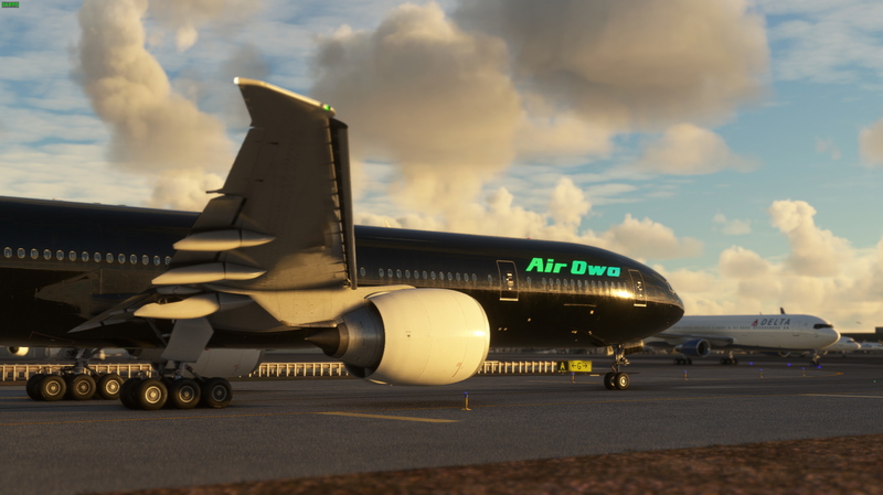Air Owa ALL BLACK - PMDG 777-300ER for Microsoft Flight Simulator | MSFS