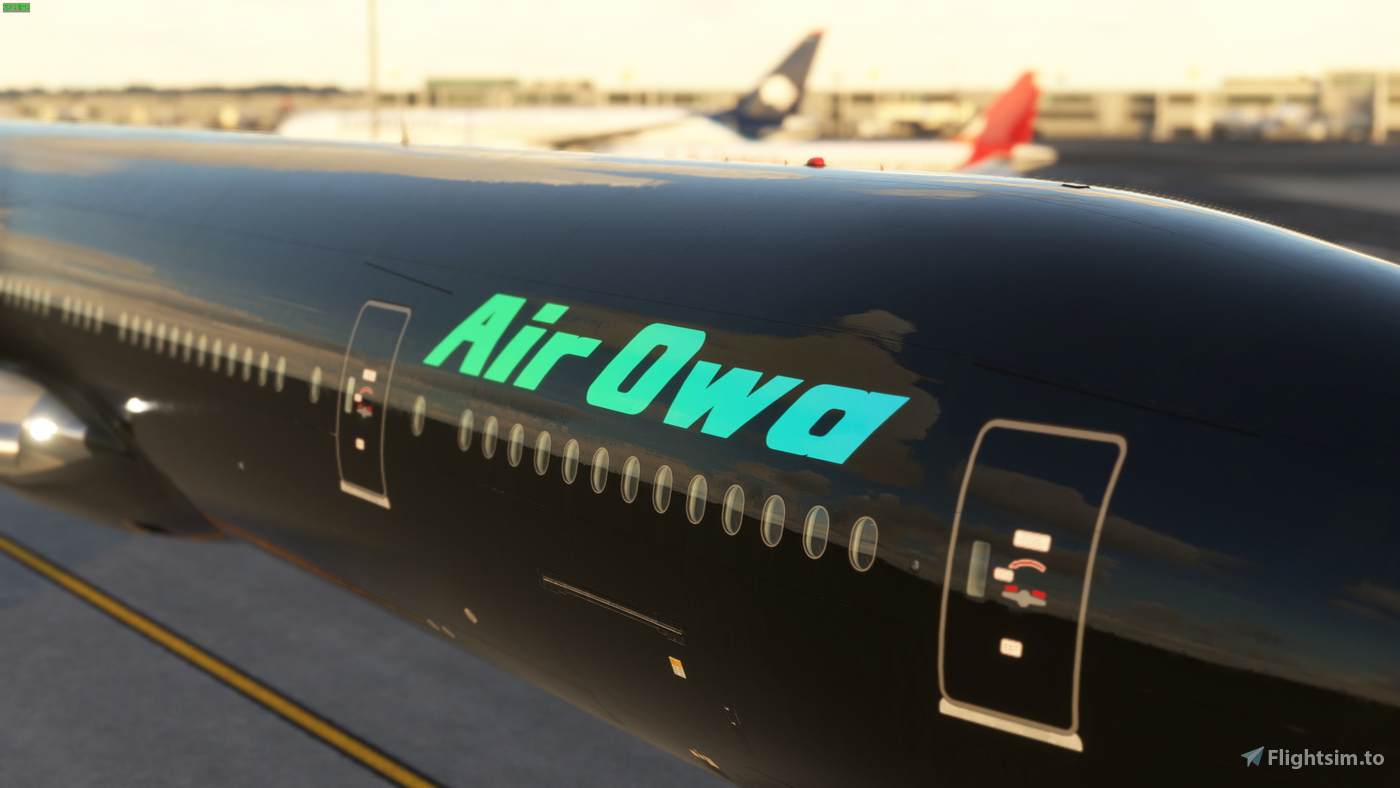 Air Owa ALL BLACK - PMDG 777-300ER for Microsoft Flight Simulator | MSFS