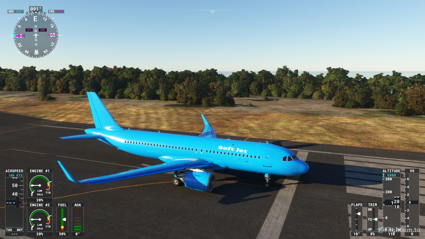 Airbus A320 All blue_SoftJet for Microsoft Flight Simulator | MSFS