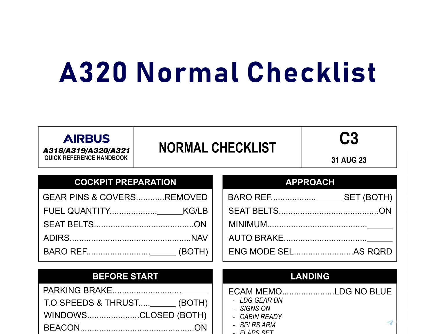 Checklists for Microsoft Flight Simulator | MSFS | Flightsim.to