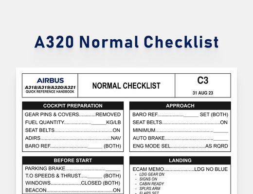 toglaro Airbus A320 Normal Checklist - Fenix, FSLabs, iniBuilds, A32NX ...