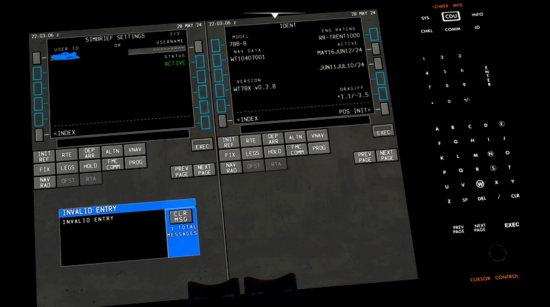 SimBrief Profiles for Boeing 787 on Microsoft Flight Simulator