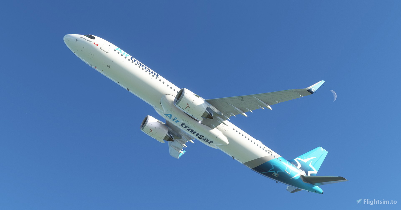 Air Transat "2017 livery" "C-GOKC" LatinVFR A321 Neo LR pratt and whitney for Microsoft Flight ...