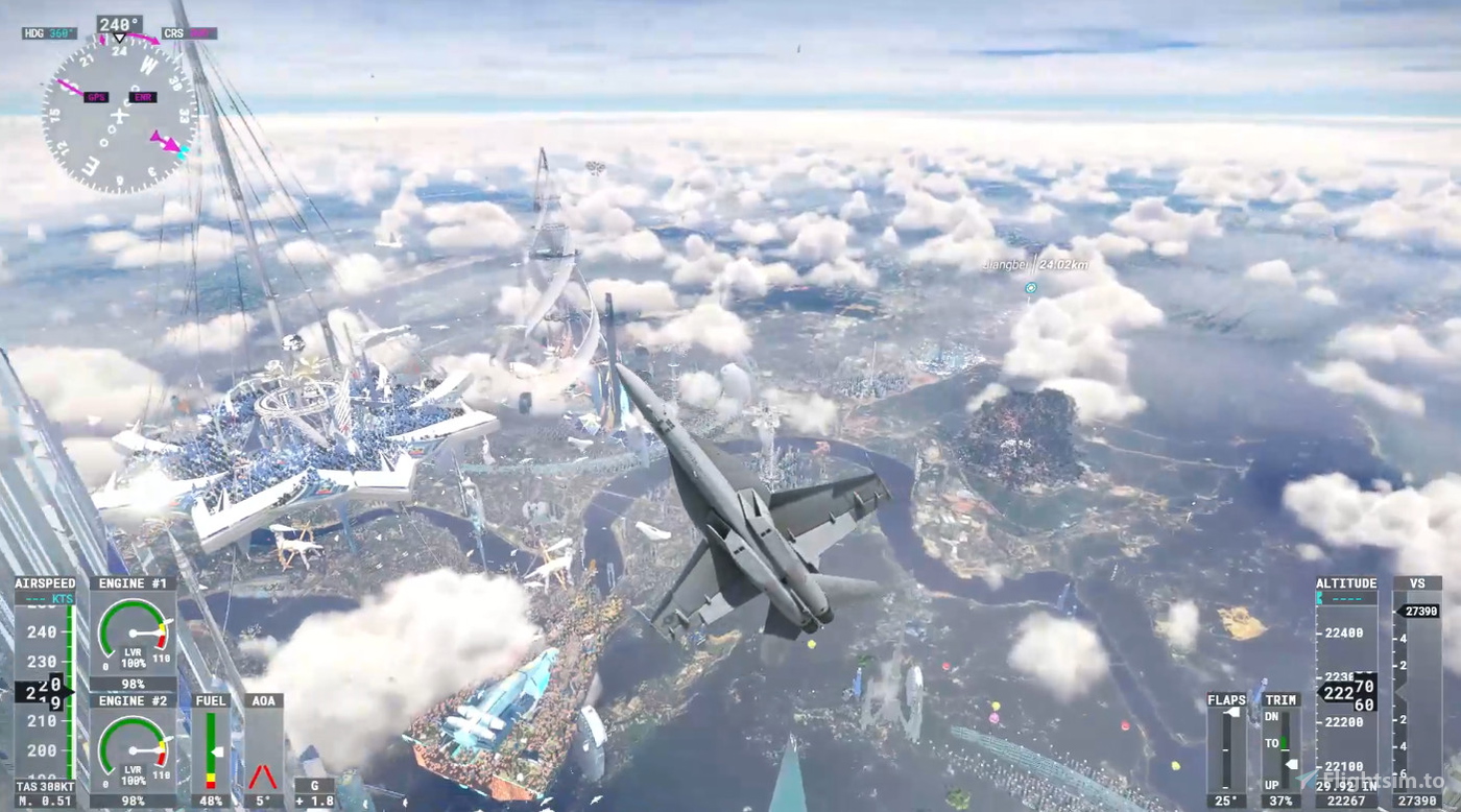 Alita II ⚔️ Sky City for Microsoft Flight Simulator | MSFS
