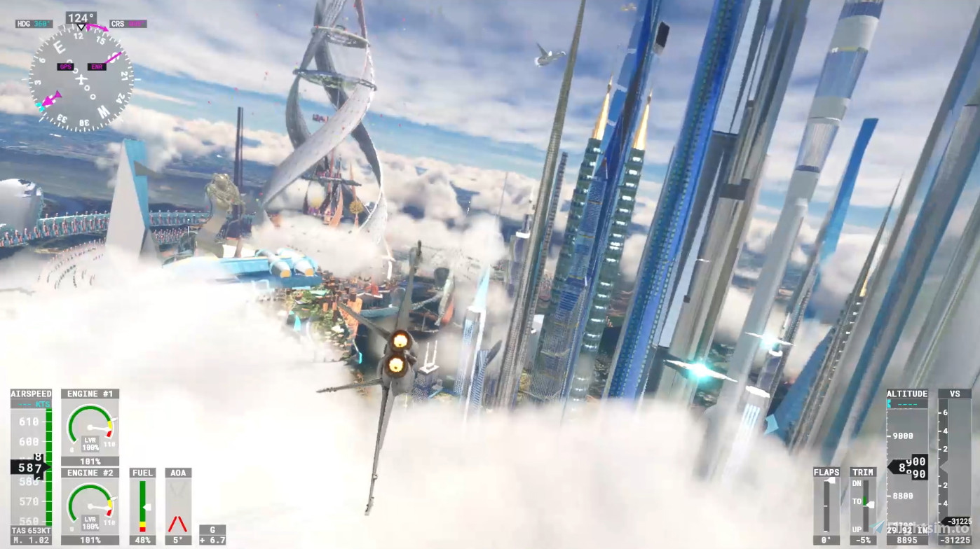 Alita II ⚔️ Sky City for Microsoft Flight Simulator | MSFS