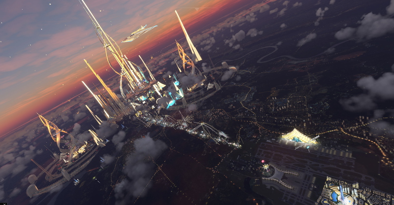 Alita II ⚔️ Sky City for Microsoft Flight Simulator | MSFS