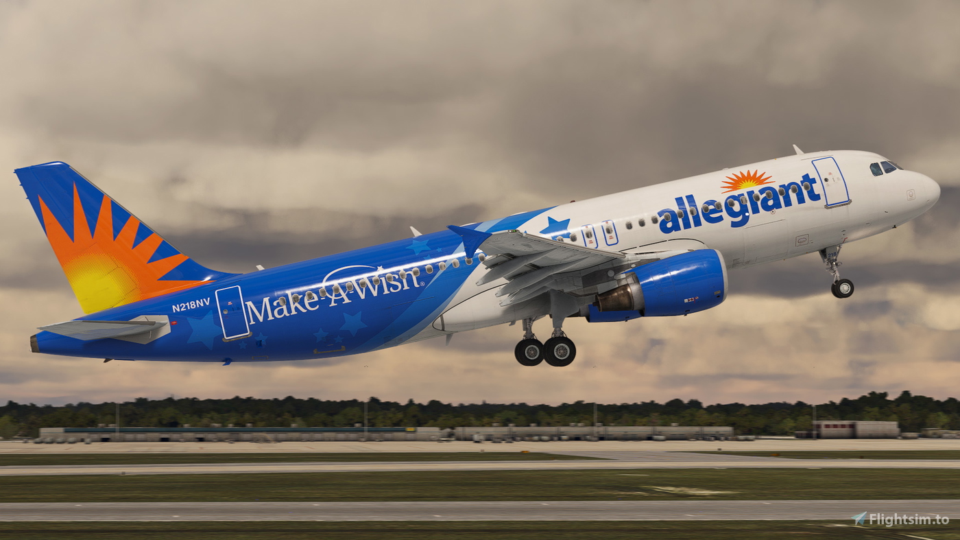 Allegiant Air 'Make-A-Wish' | N218NV | w/Cabin | Fenix A320 V2 (8K + 4K ...