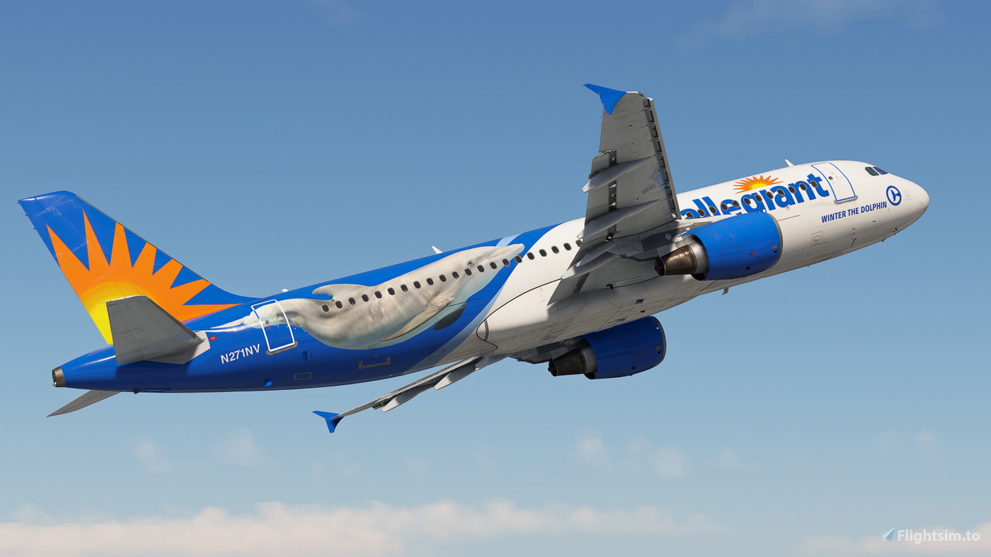 Allegiant Air 'Winter The Dolphin' | N271NV | w/Cabin | Fenix A320 V2 ...