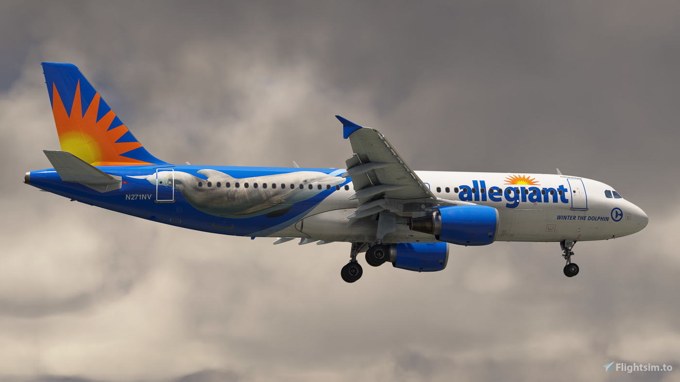Allegiant Air 'Winter The Dolphin' | N271NV | w/Cabin | Fenix A320 V2 ...