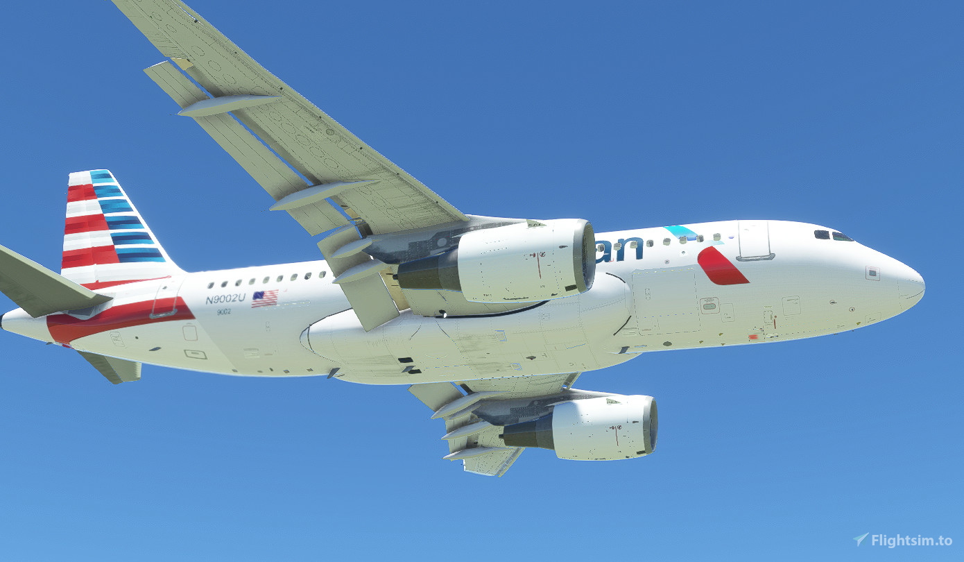 American Airlines A319 CFM SL Livery for Microsoft Flight Simulator | MSFS