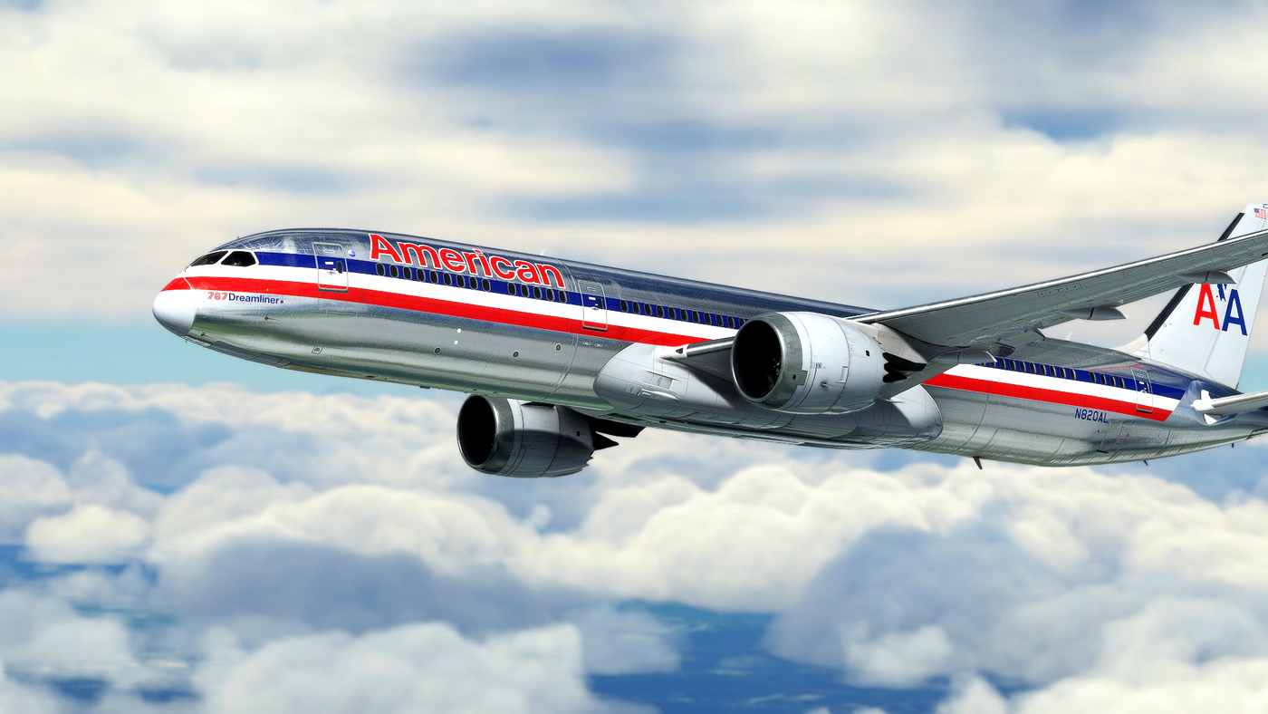 American Airlines Classic Bare Metal Horizon Simulations 787-9 ...