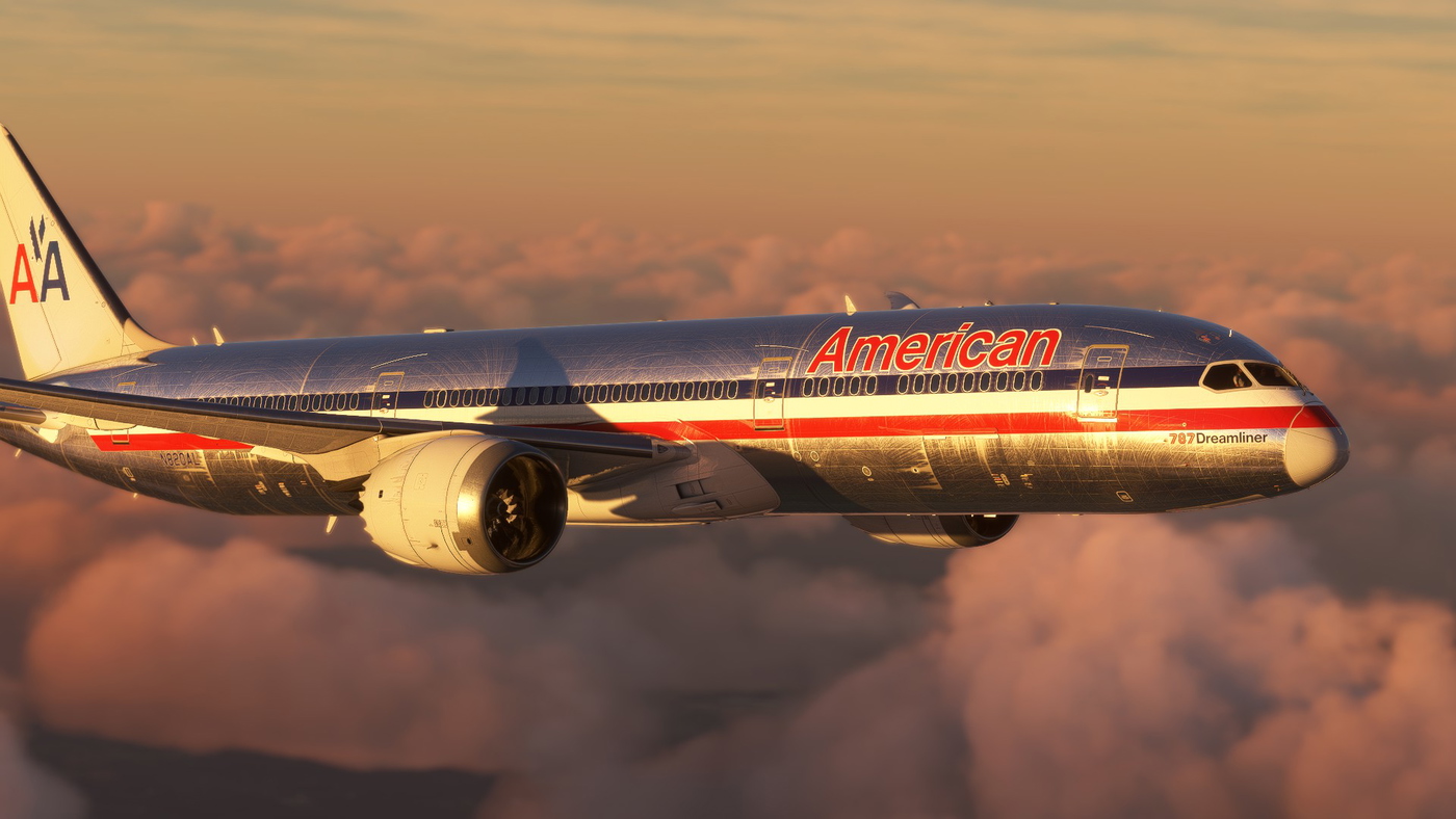 American Airlines New Livery 787 American 787 Intercepted By Fighter