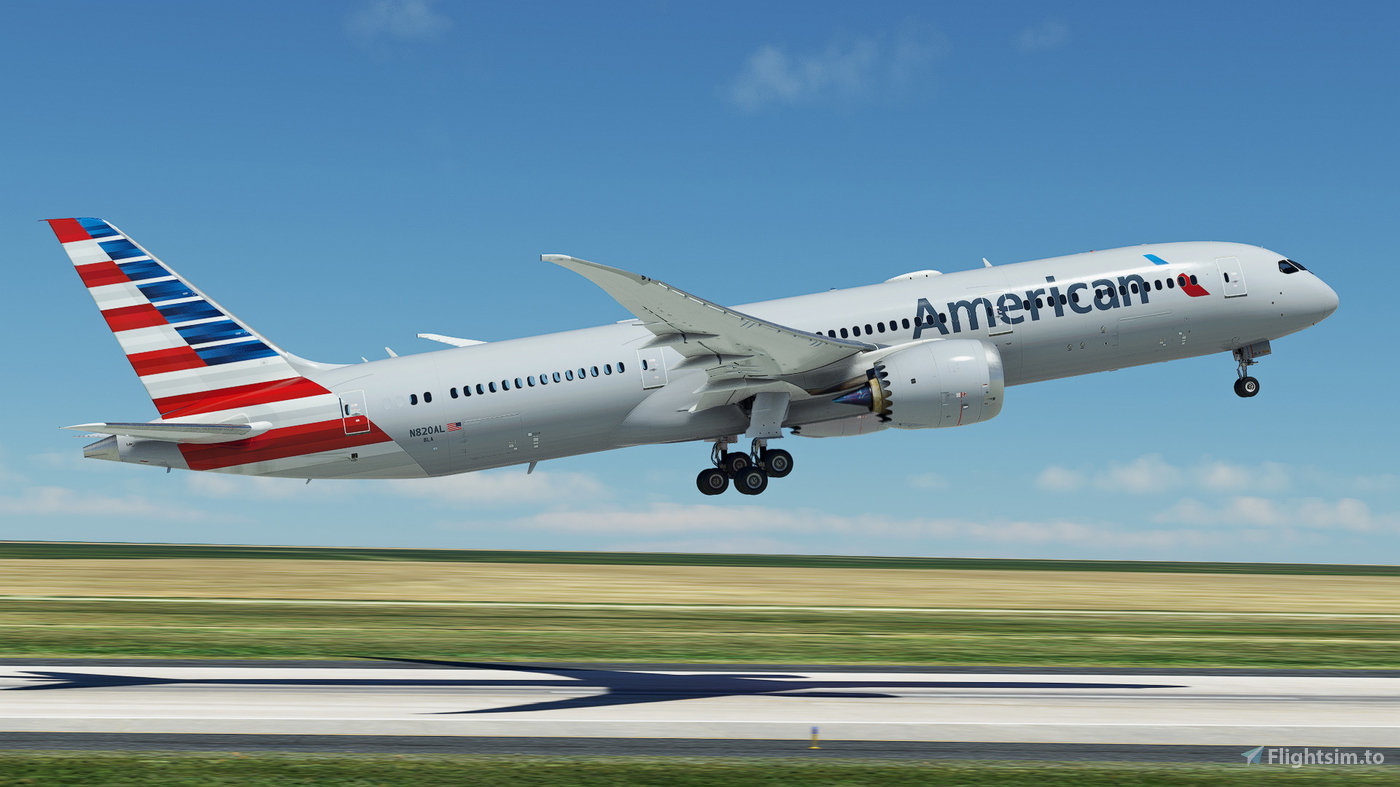 American Airlines N820AL | Boeing 787-9 | (8K + 4K) for Microsoft ...