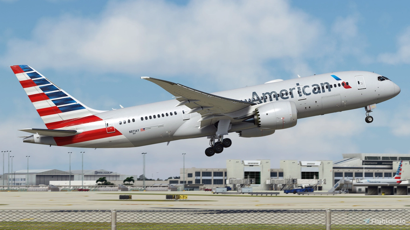 American Airlines N871AY | Kuro B787-8 v2 | (8K) for Microsoft Flight ...
