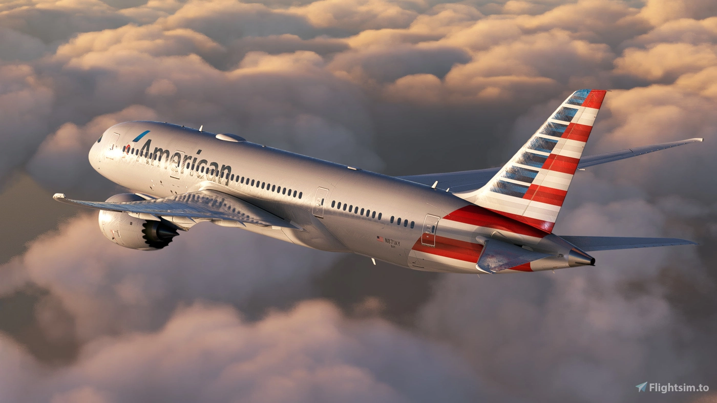 American Airlines N871AY | Kuro B787-8 v2 | (8K) for Microsoft Flight ...