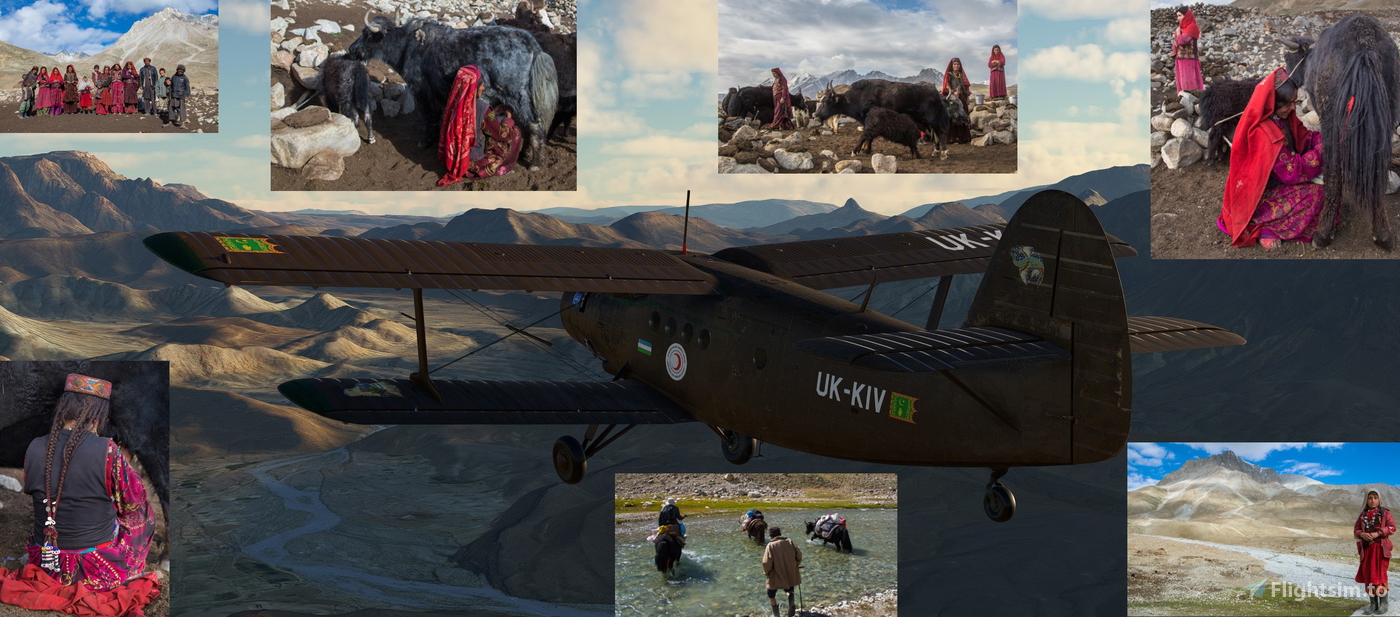 Antonov AN-2 UK-KIV "Khiva" brown heavily weathered (v1.1) for ...