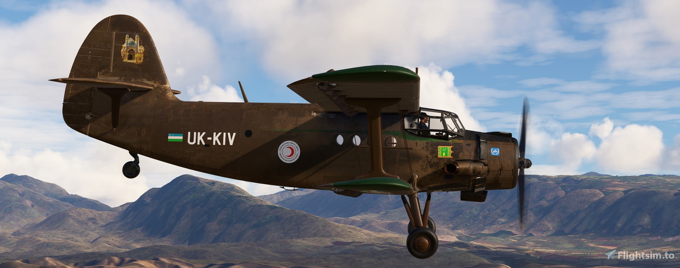 Antonov AN-2 UK-KIV "Khiva" brown heavily weathered (v1.1) for ...