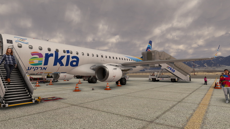 Arkia Israeli Airlines | 4X-EMC | FSS E195 | 2024 for Microsoft Flight ...