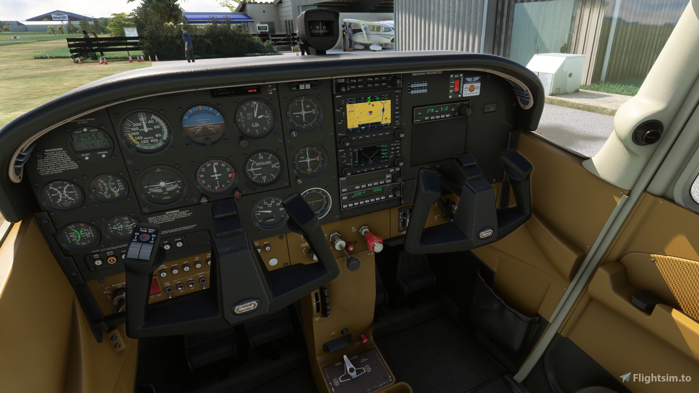 Asobo + WBSim + Bogalu Cessna C172 (Classic) - Livery D-EDEU with old-style interior für ...