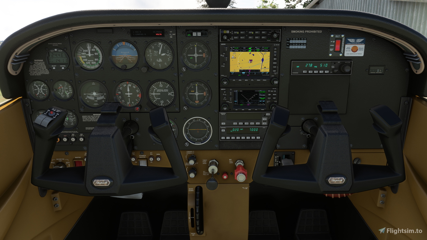 Asobo + WBSim + Bogalu Cessna C172 (Classic) - Livery D-EDEU with old-style interior for ...