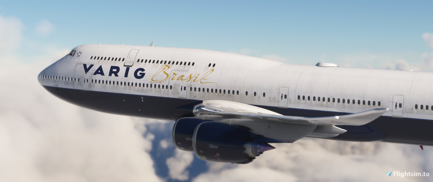 Asobo 747-8i Varig Brasil 对于 Microsoft Flight Simulator | MSFS