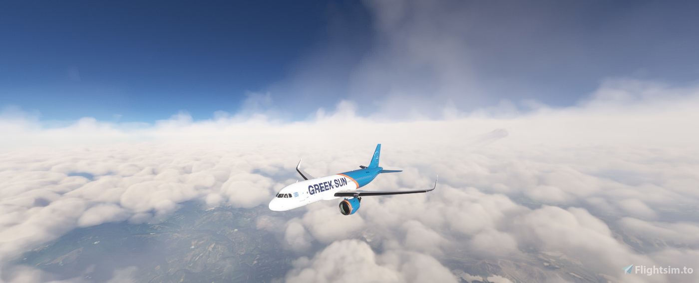 Asobo Airbus A320 NEO GSU (Greek Sun) for Microsoft Flight Simulator | MSFS