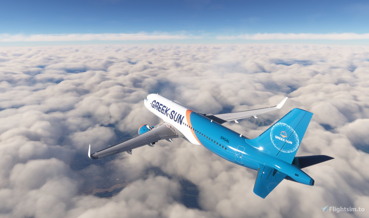 Asobo Airbus A320 NEO GSU (Greek Sun) for Microsoft Flight Simulator | MSFS
