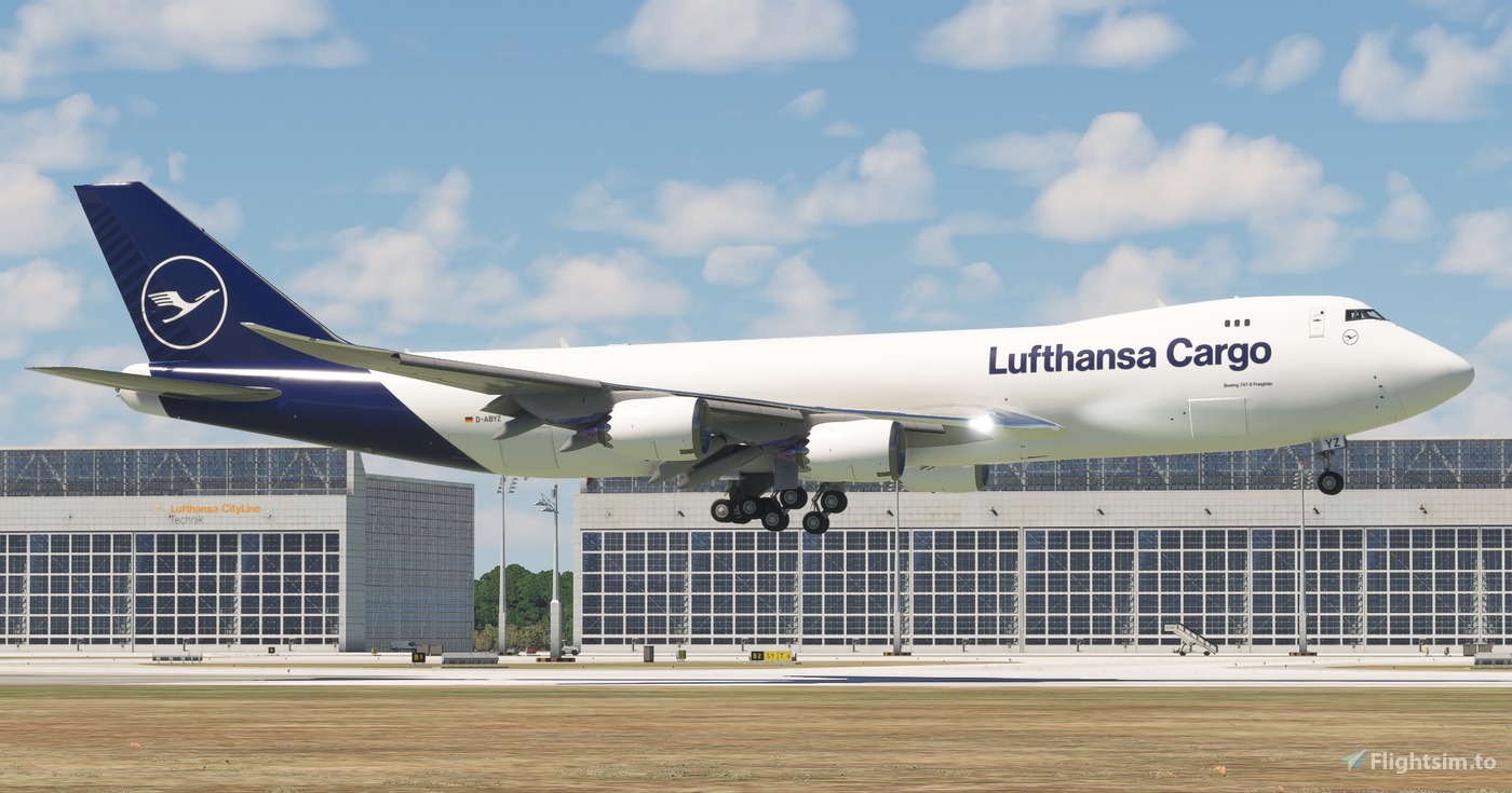 Asobo Boeing 747-8F Lufthansa Cargo (Fictional) [8K] for Microsoft ...