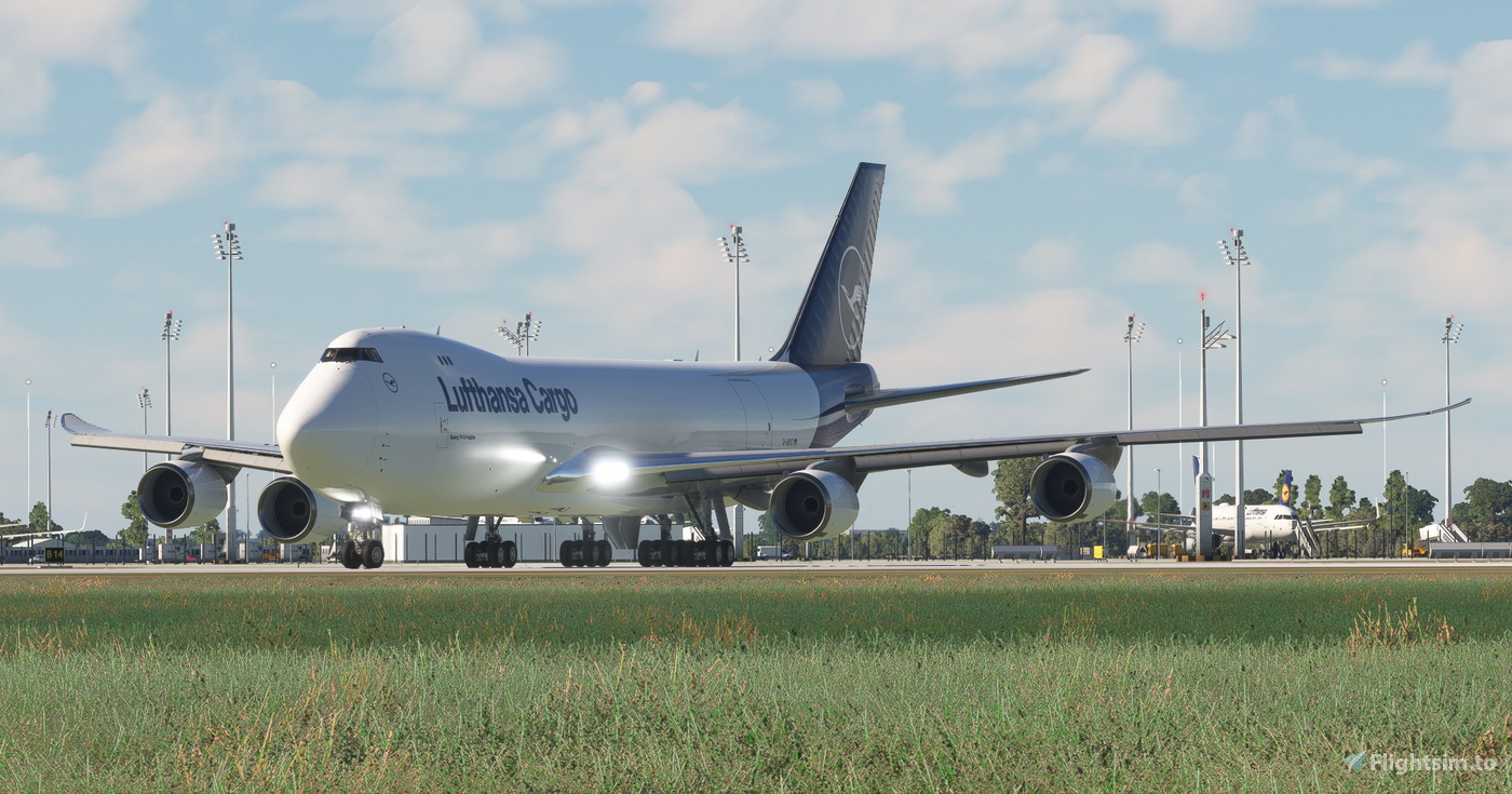 Asobo Boeing 747-8F Lufthansa Cargo (Fictional) [8K] for Microsoft ...