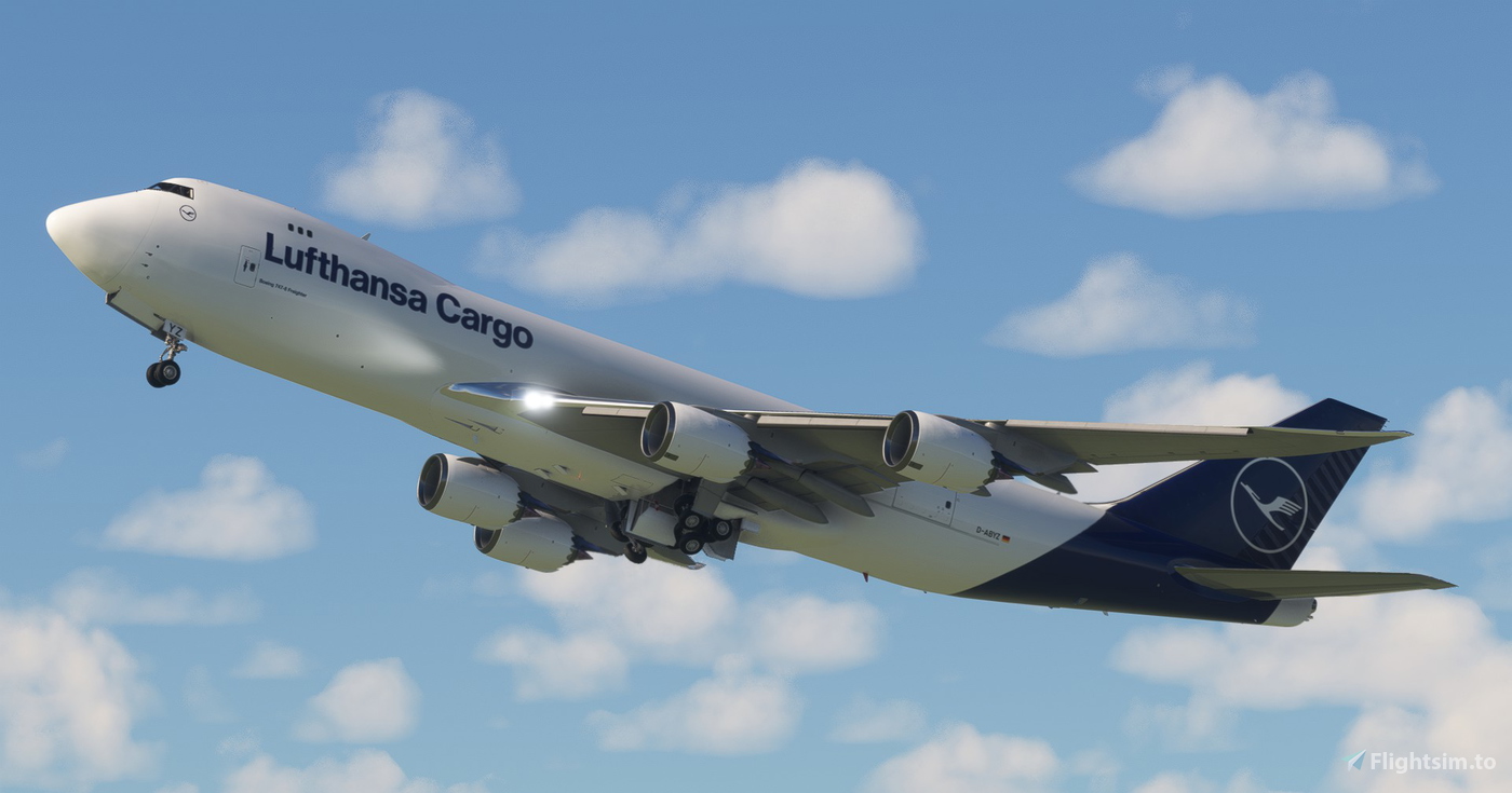 Asobo Boeing 747-8F Lufthansa Cargo (Fictional) [8K] for Microsoft ...