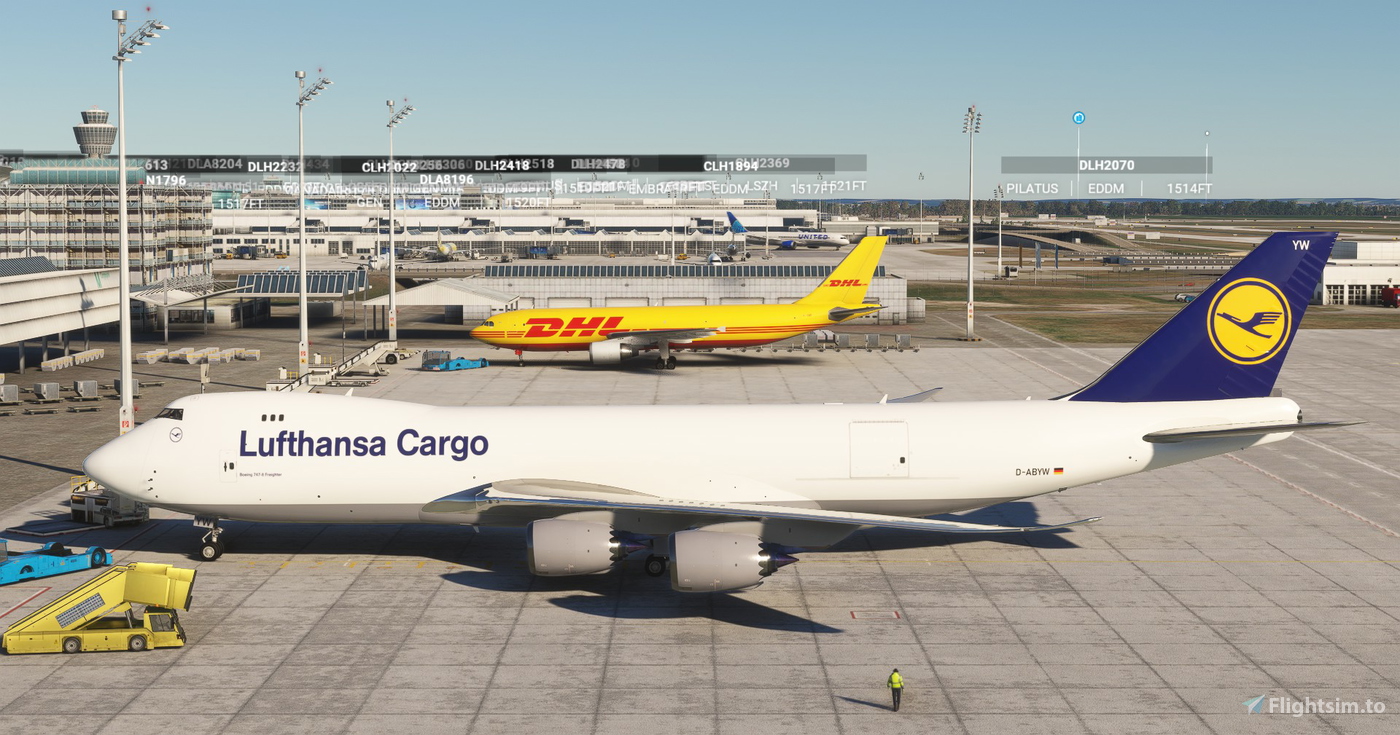 Asobo Boeing 747-8F Lufthansa Cargo (OldLivery) (Fictional) [8K] for Microsoft Flight Simulator ...