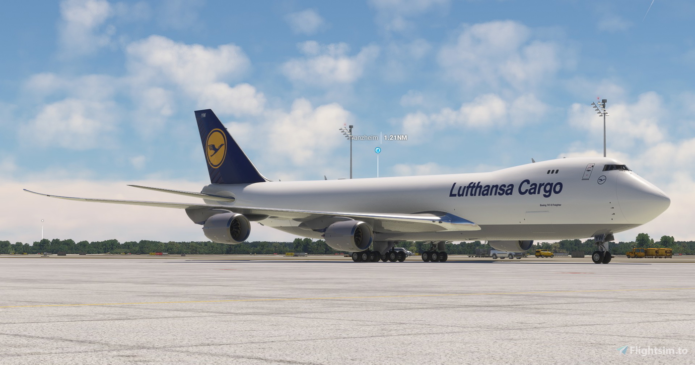 Asobo Boeing 747-8F Lufthansa Cargo (OldLivery) (Fictional) [8K] for Microsoft Flight Simulator ...
