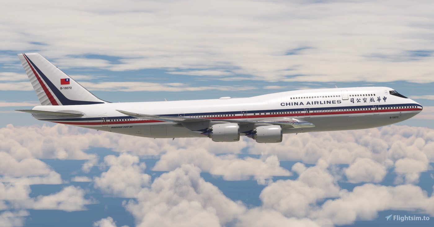 Asobo Boeing 747-8i CHINA AIRLINES (OldLivery) (Fictional) [8K] 对于 ...
