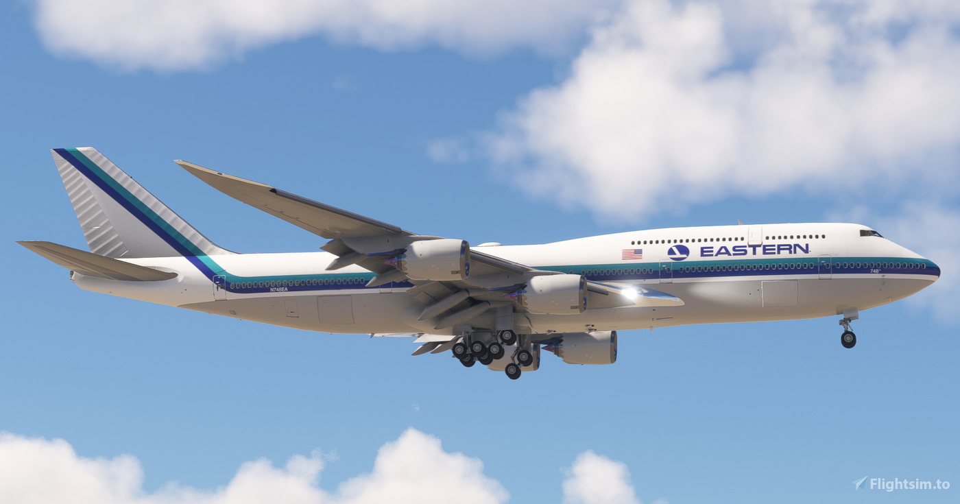 Asobo Boeing 747-8i EASTERN AIRLINES (Fictional) [8K] for Microsoft ...