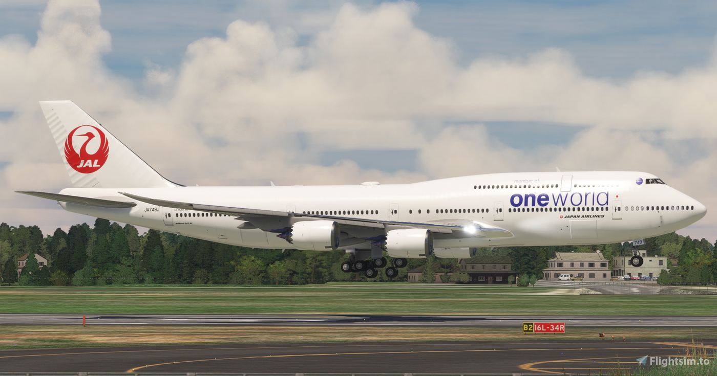 Asobo Boeing 747-8i JAPAN AIRLINES (oneworld Livery)(Fictional) [8K] のために Microsoft Flight ...