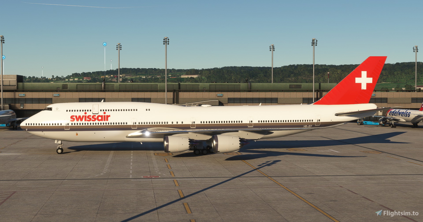Asobo Boeing 747-8i SWISSAIR (OldLivery) (Fictional) [8K] for Microsoft ...