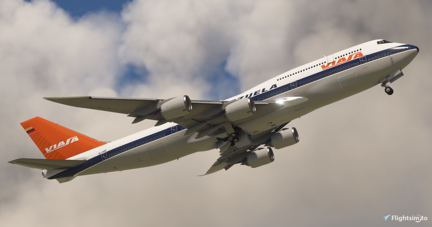Asobo Boeing 747-8i VIASA (1970~80's)(OldLivery) (Fictional) [8K] para ...