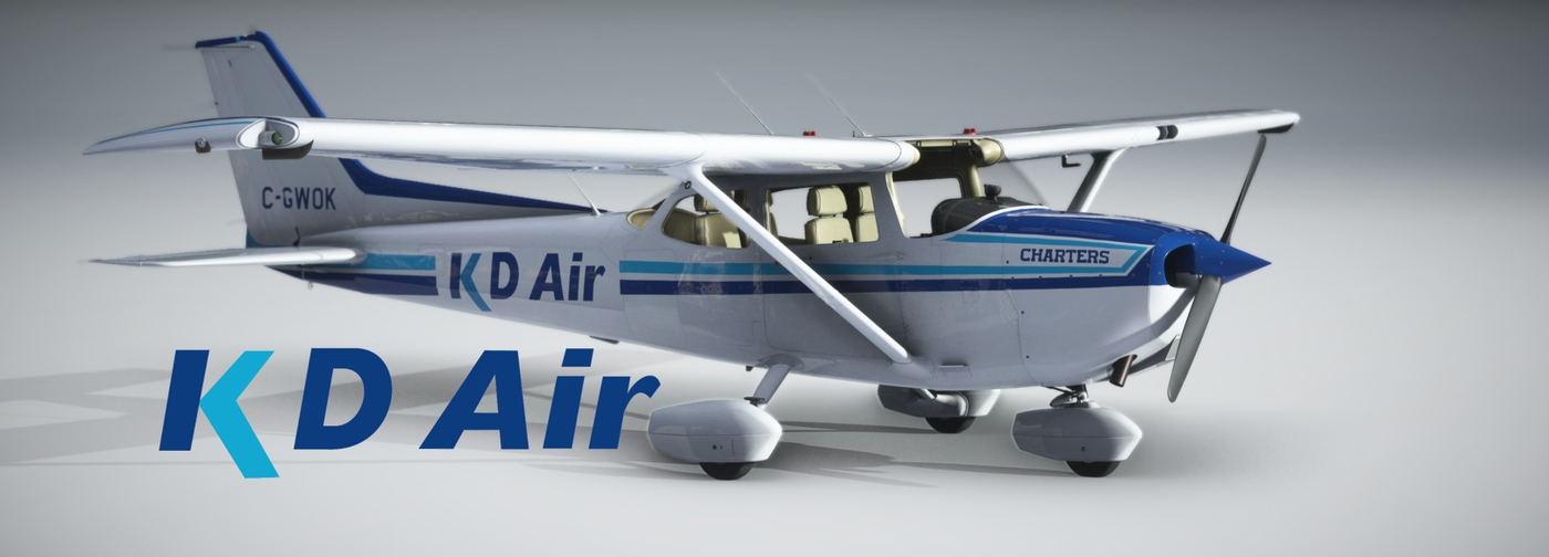 Asobo Cessna 172 Classic KD Air (Defunct) Livery. C-GWOK 对于 Microsoft ...