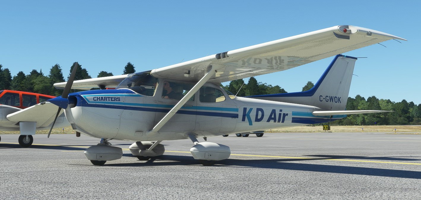 Asobo Cessna 172 Classic KD Air (Defunct) Livery. C-GWOK 对于 Microsoft ...