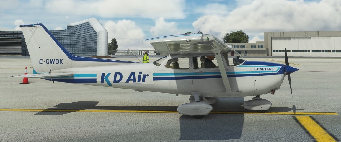 Asobo Cessna 172 Classic KD Air (Defunct) Livery. C-GWOK 对于 Microsoft ...