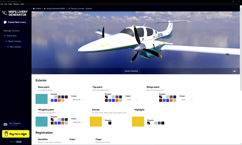 Plane Kits for Livery Generator for Microsoft Flight Simulator | MSFS ...