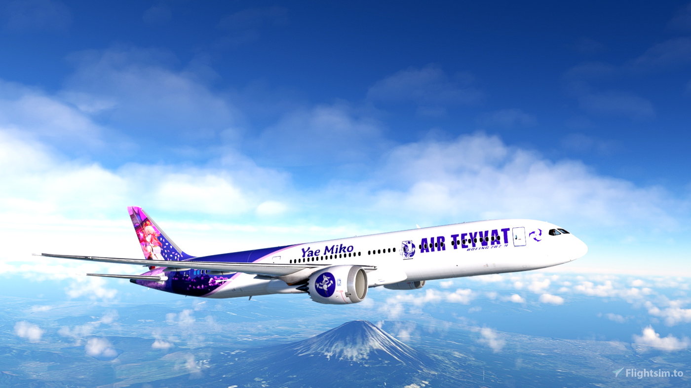 AT Yae Miko B787-9 Genshin Impact livery for Microsoft Flight Simulator ...